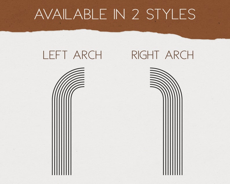 Half Arch Wall Decal Abstract Wall Decor Boho Interior Wall | Etsy ...