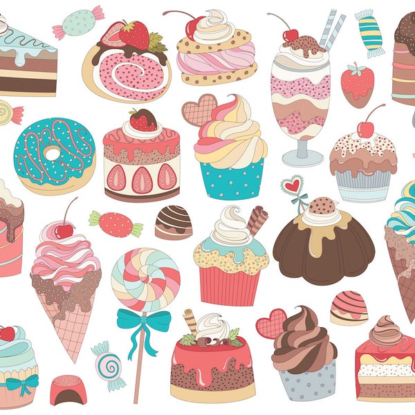 Dessert Clip Art - Etsy