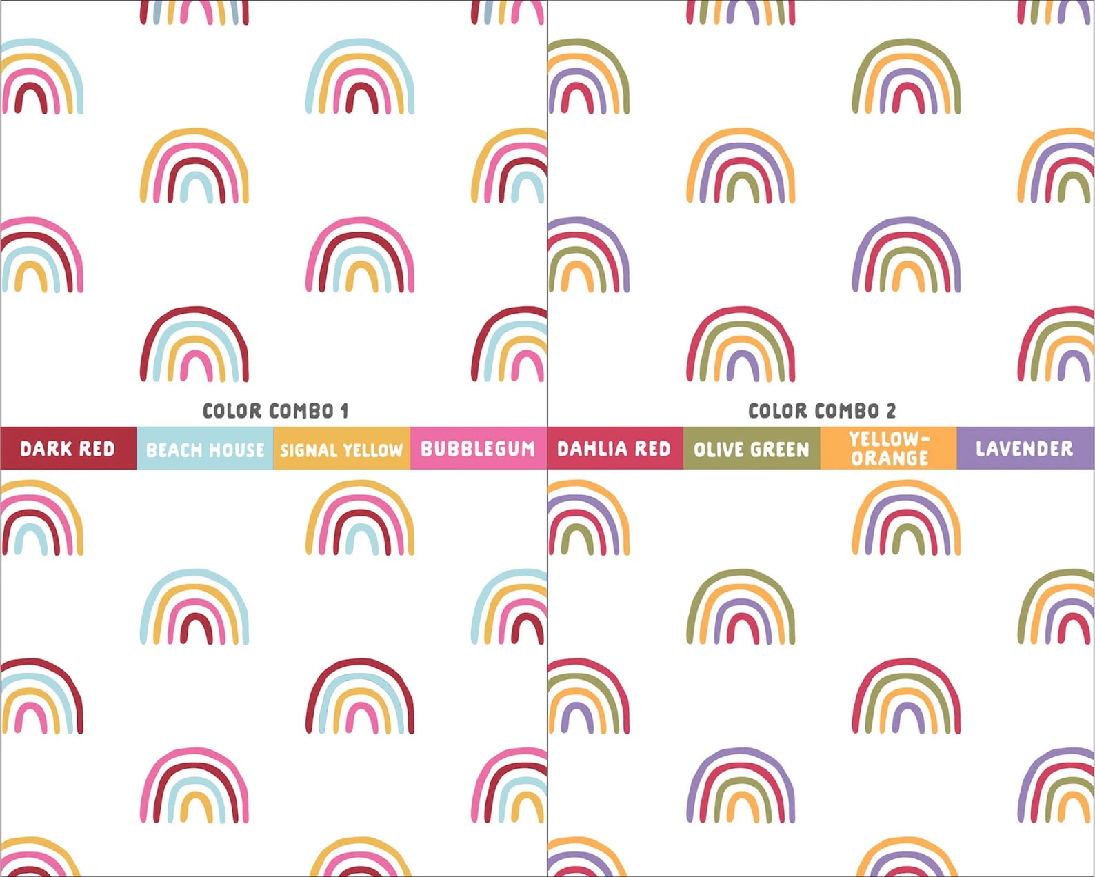 Rainbow Decals 4 Color Rainbow Stickers Rainbow Decor - Etsy