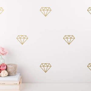 Diamond Wall Decals - Geometric Vinyl Decals, Modern Decals, Diamond ...