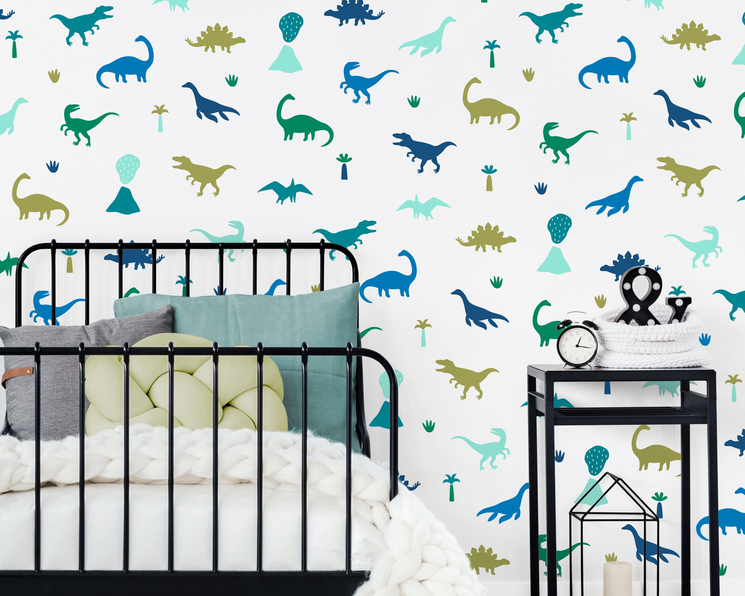 Dinosaur Wall Decals Dinosaur Wall Decor Dinosaur Art Wall | Etsy