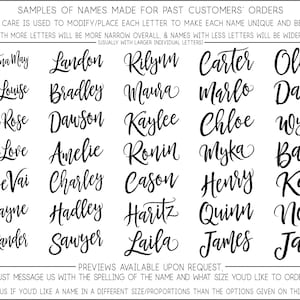 Custom Name Vinyl Decal Personalized Name Vinyl Decal | Etsy