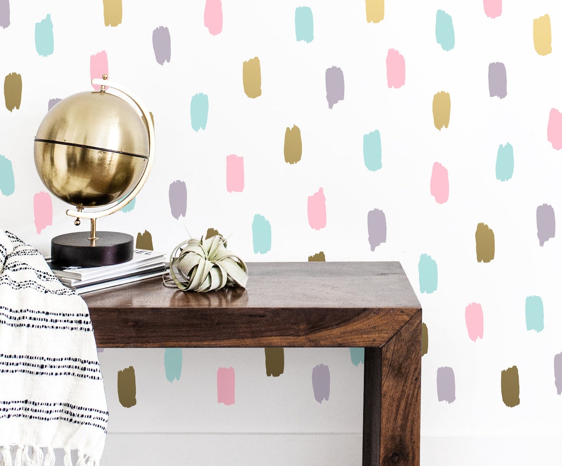 Paint Daub Wall Decals Wall Decor Vinyl Wall Decal Wall - Etsy