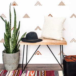Geometric Triangle Wall Decal - Tribal Wall Art, Modern Farmhouse Wall ...