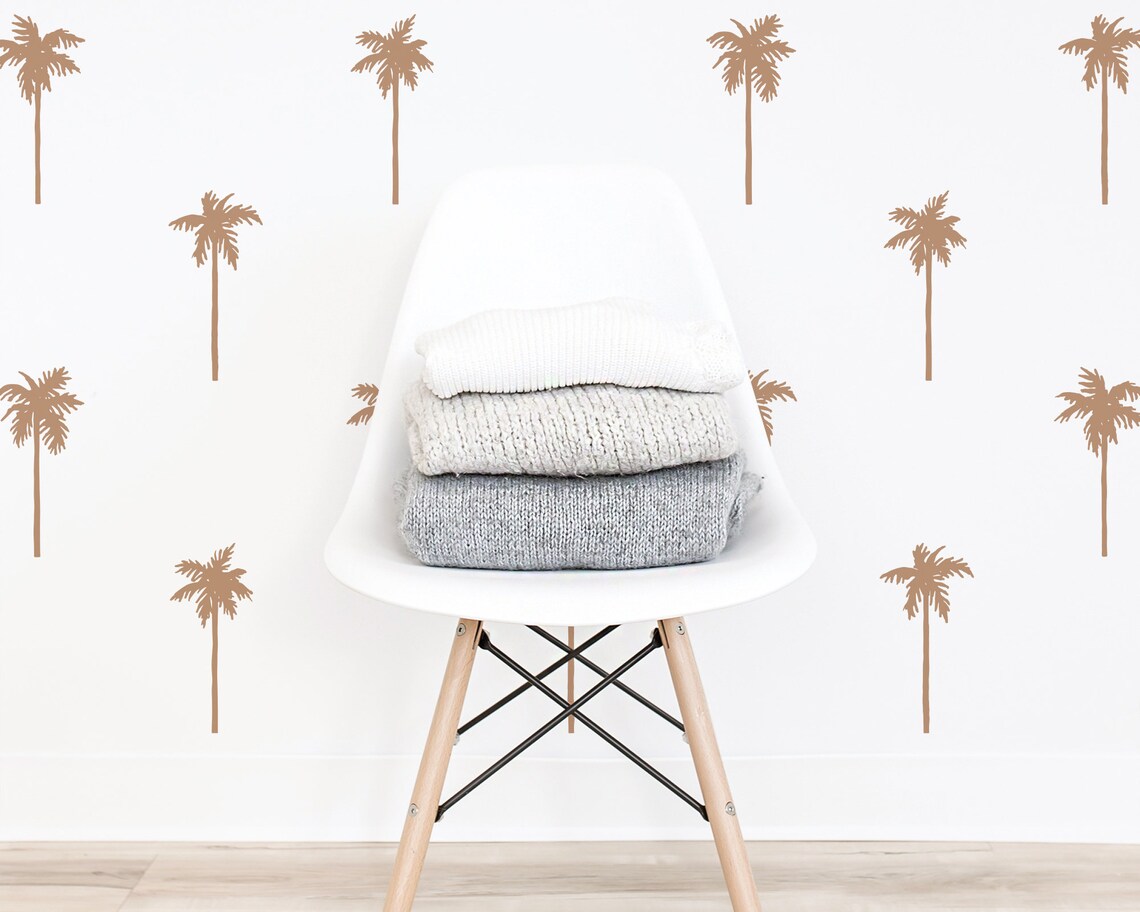 Palm Tree Wall Decals Modern Wall Stickers Boho Nursery | Etsy
