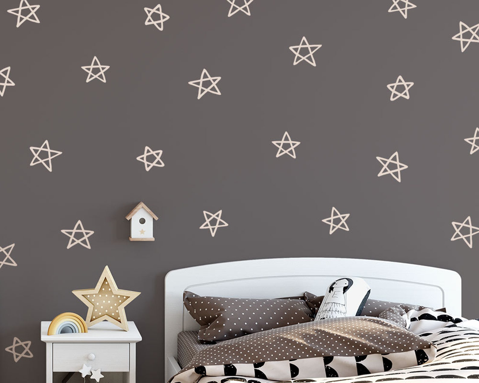 Star Wall Decals Hand Drawn Star Decals Nursery Wall - Etsy