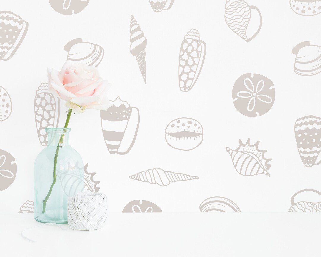 Seashell Wall Decals - Kids Room Wall Decals, Tropical Wall Decor ...