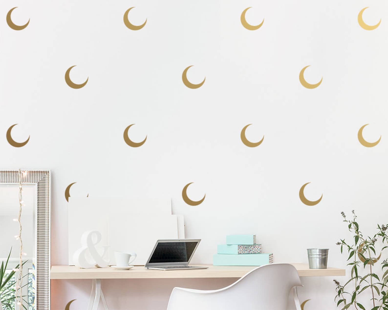 Crescent Moon Wall Decals Moon Decals Modern Decals Vinyl | Etsy