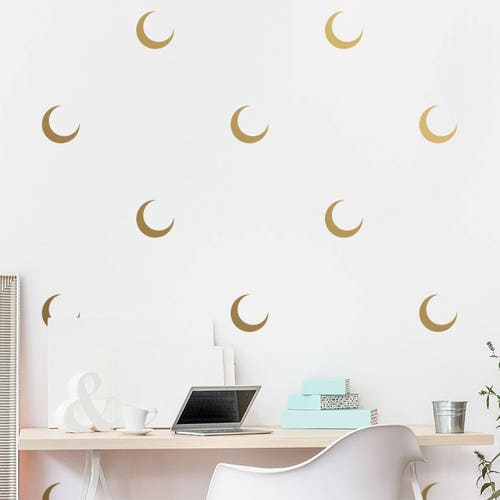 Crescent Moon Wall Decals Moon Decals Modern Decals Vinyl - Etsy