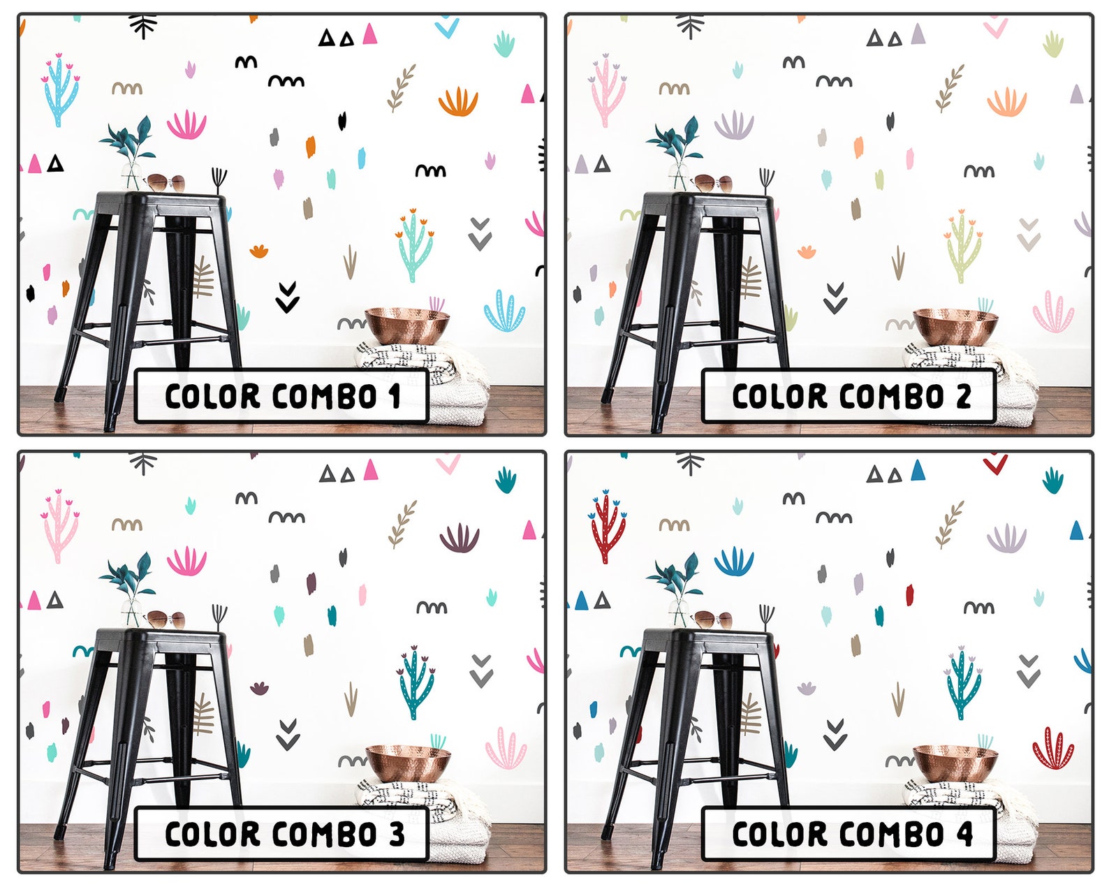 Abstract Pattern Wall Decals Abstract Wall Decor Modern - Etsy