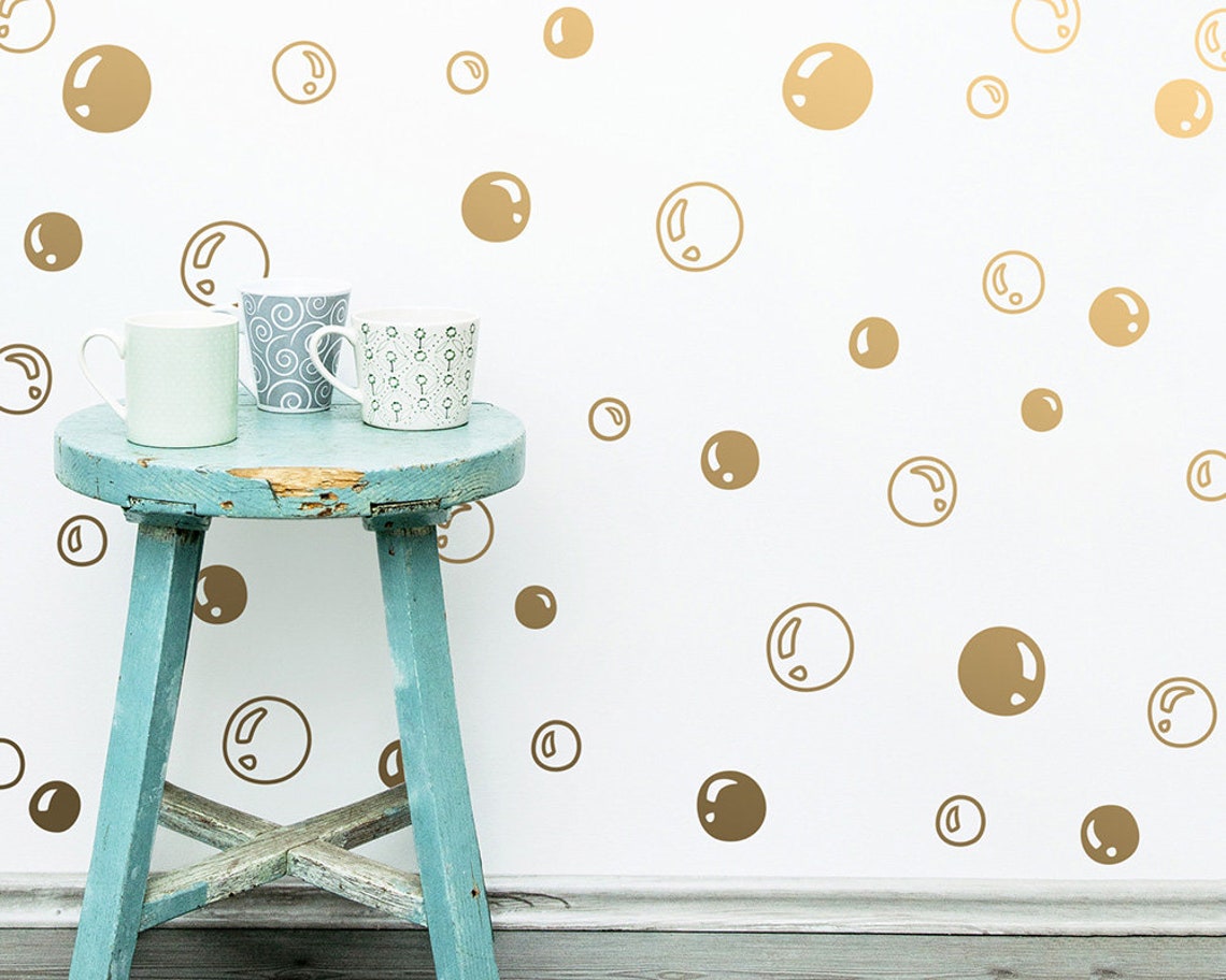 Bubble Wall Decals Vinyl Wall Decals Unique Hand Drawn - Etsy