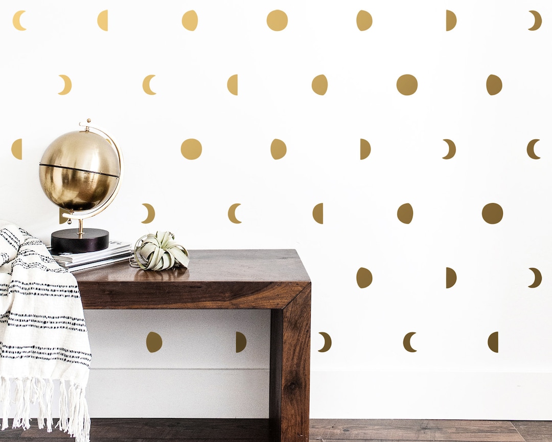 Moon Phase Wall Decals - Moon Phases Decor, Moon Wall Decal, Moon Phase ...