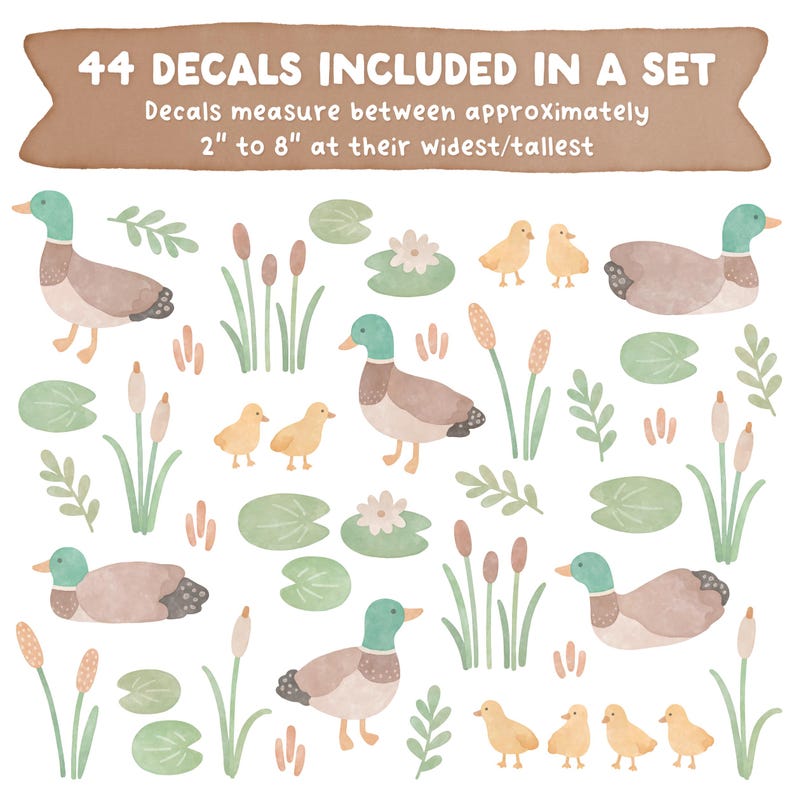 Duck Wall Decals - Removable, Reusable Wall Stickers - Nursery Decor ...