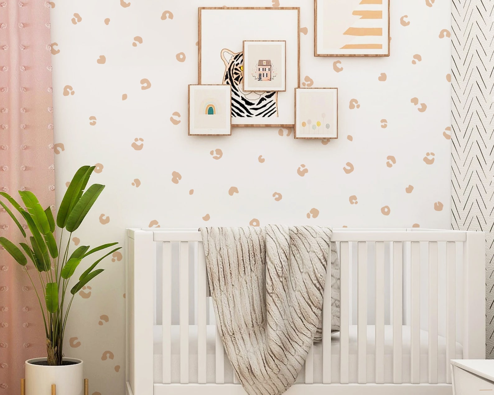 Cheetah Spot Wall Decals - Jungle Nursery Decor, Kids Room Wall Art ...