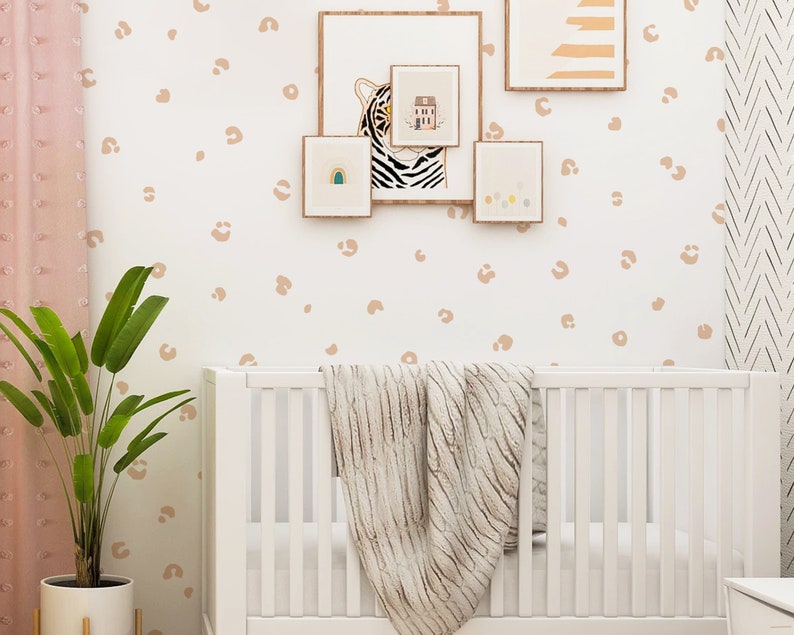 Cheetah Spot Wall Decals - Jungle Nursery Decor, Kids Room Wall Art ...