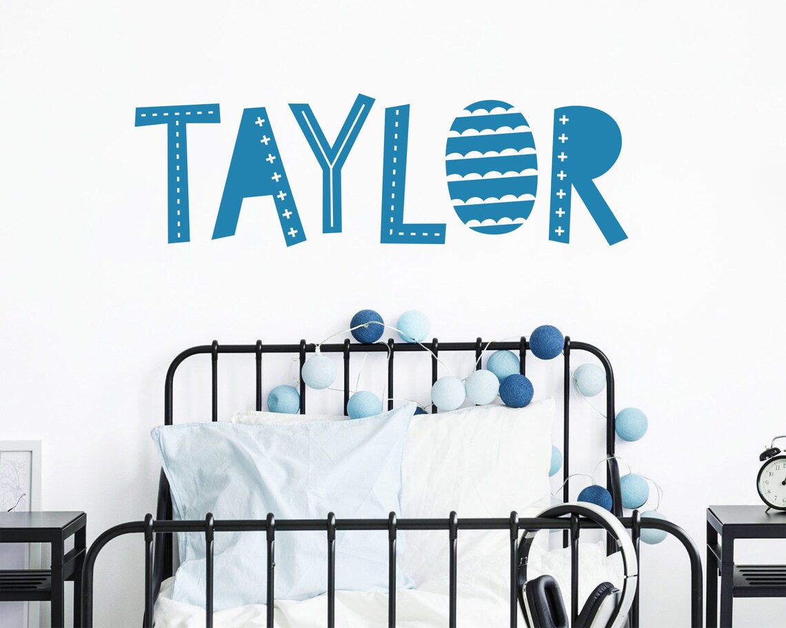 Custom Name Wall Decal - Personalized Name Vinyl Decal, Personalized ...