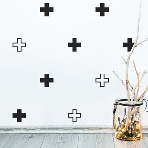 Plus Sign Wall Decals - Swiss Cross Decals, Modern Wall Decals ...