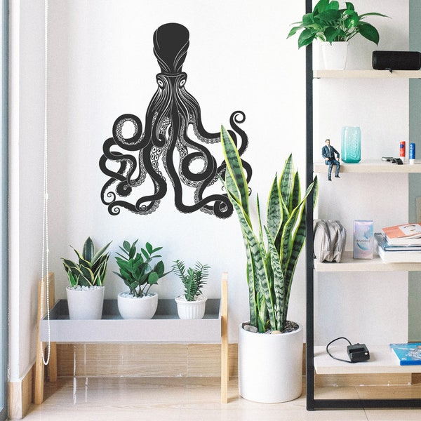 Octopus Wall Decal - Etsy