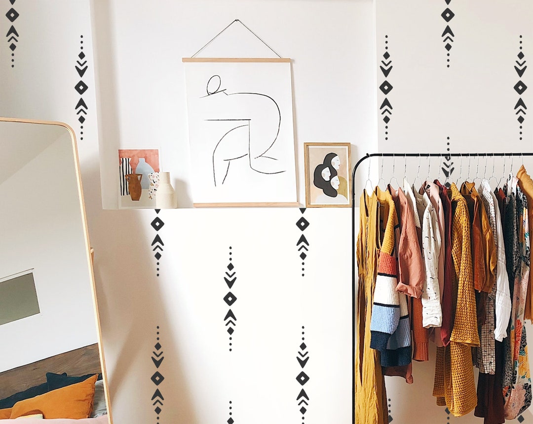 Tribal Pattern Wall Decals - Modern Wall Stickers, Boho Nursery Decor ...
