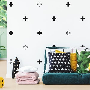 Plus Sign Wall Decals - Swiss Cross Decals, Modern Wall Decals ...