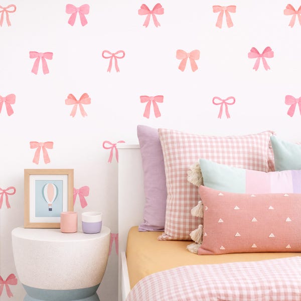 Bow Bedroom Wallpaper - Etsy UK
