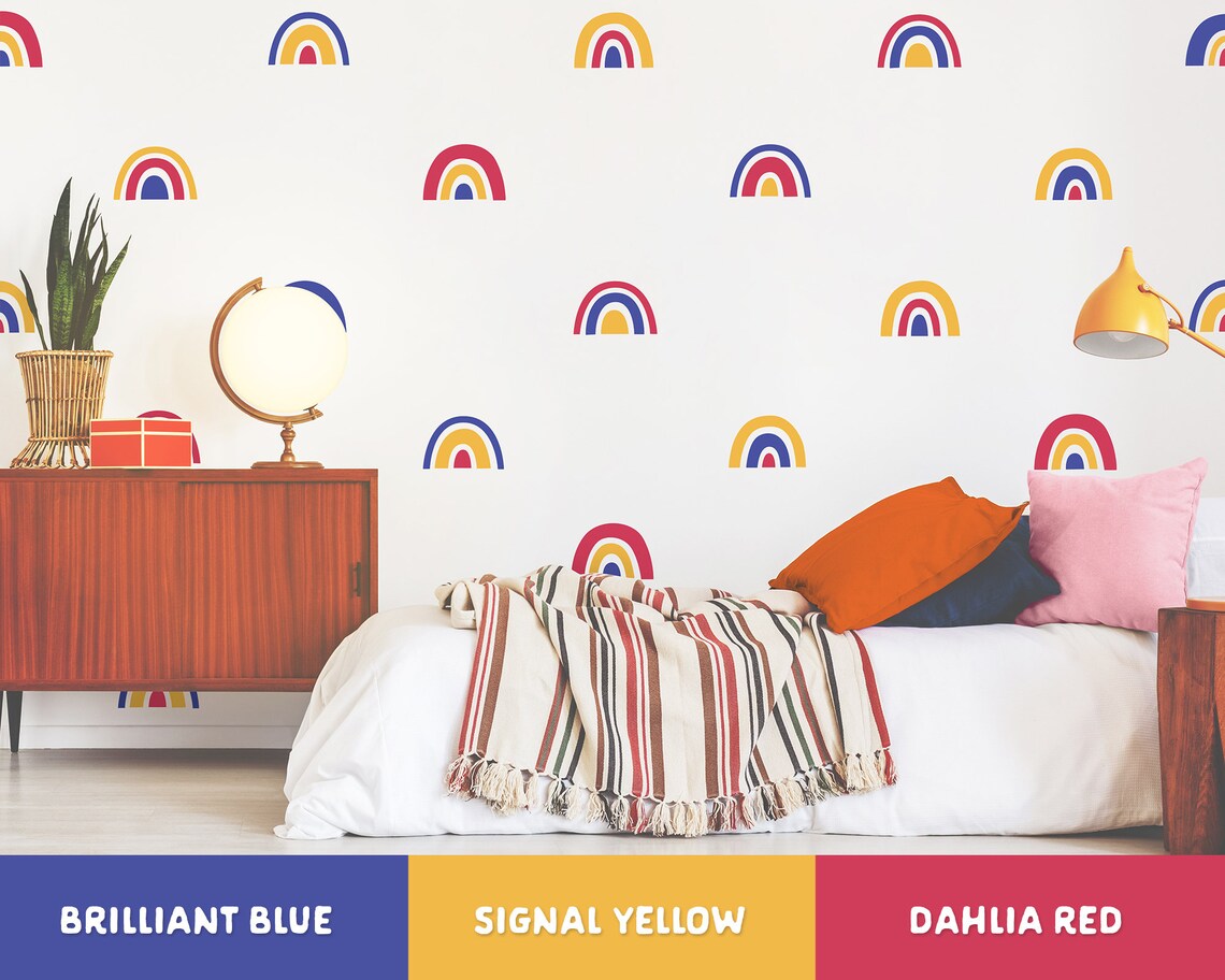 Rainbow Wall Decals Personalized Rainbow Wall Stickers - Etsy