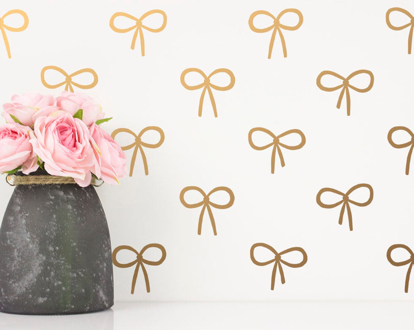 Bow Wall Decals Cute Hand Drawn Bow Decals Girls Room - Etsy