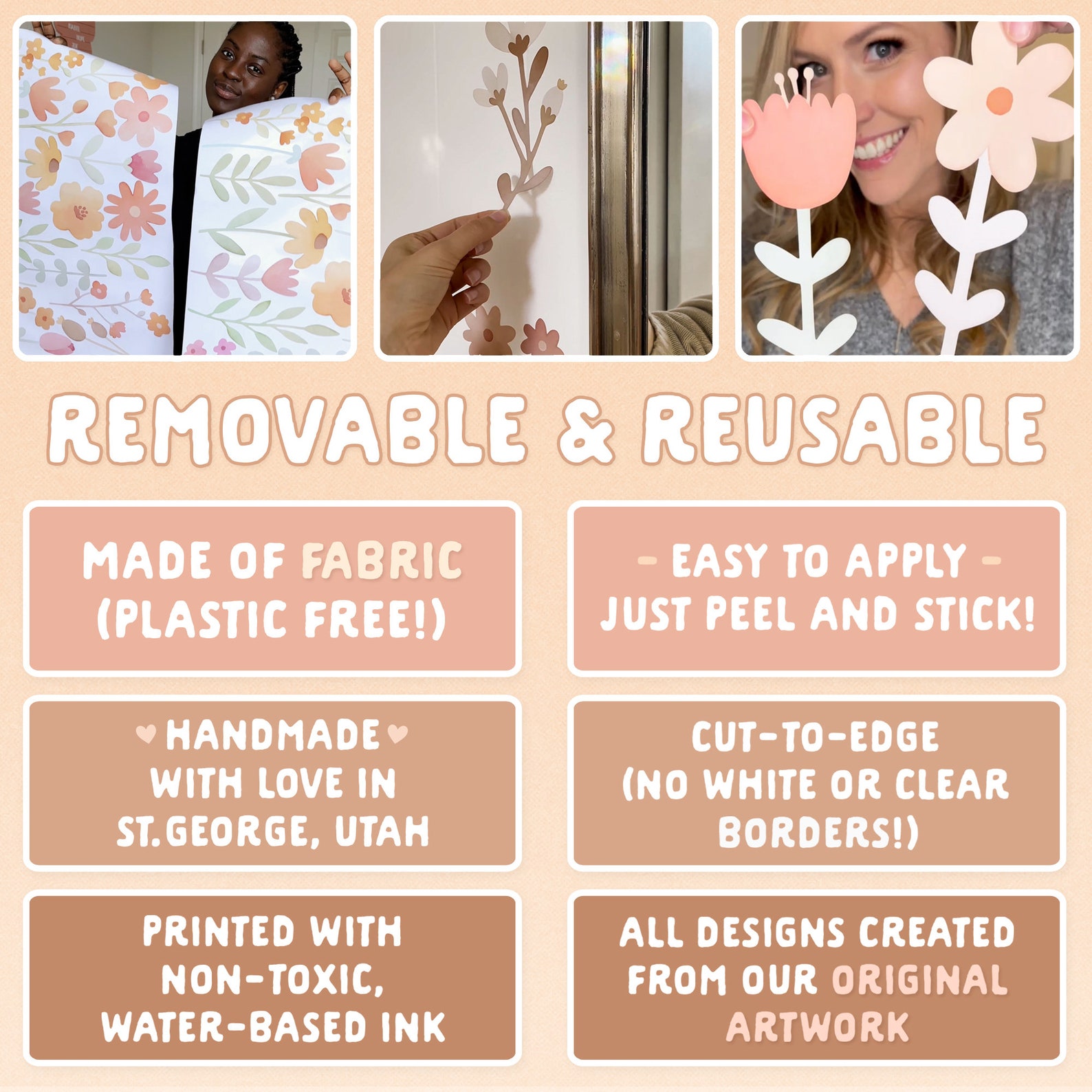 Watercolor Rainbow Polka Dot Decals Removable, Reusable Wall Stickers ...