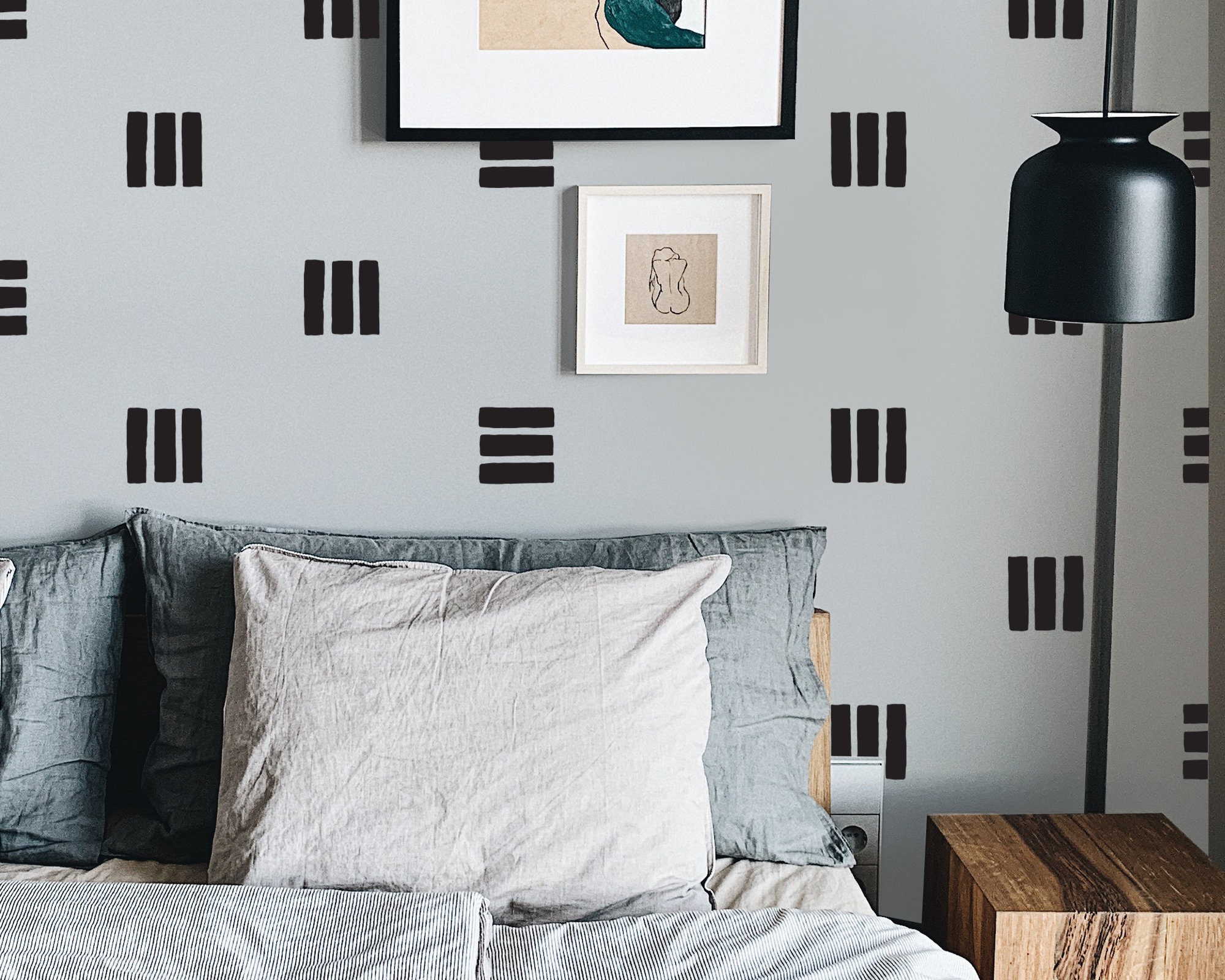 Line Wall Decals - Abstract Wall Decor, Modern Farmhouse Decor, Boho ...