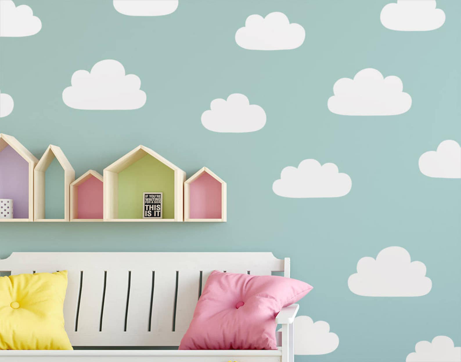 Cloud Wall Decals Hand Drawn Cloud Decals Nursery Wall - Etsy UK
