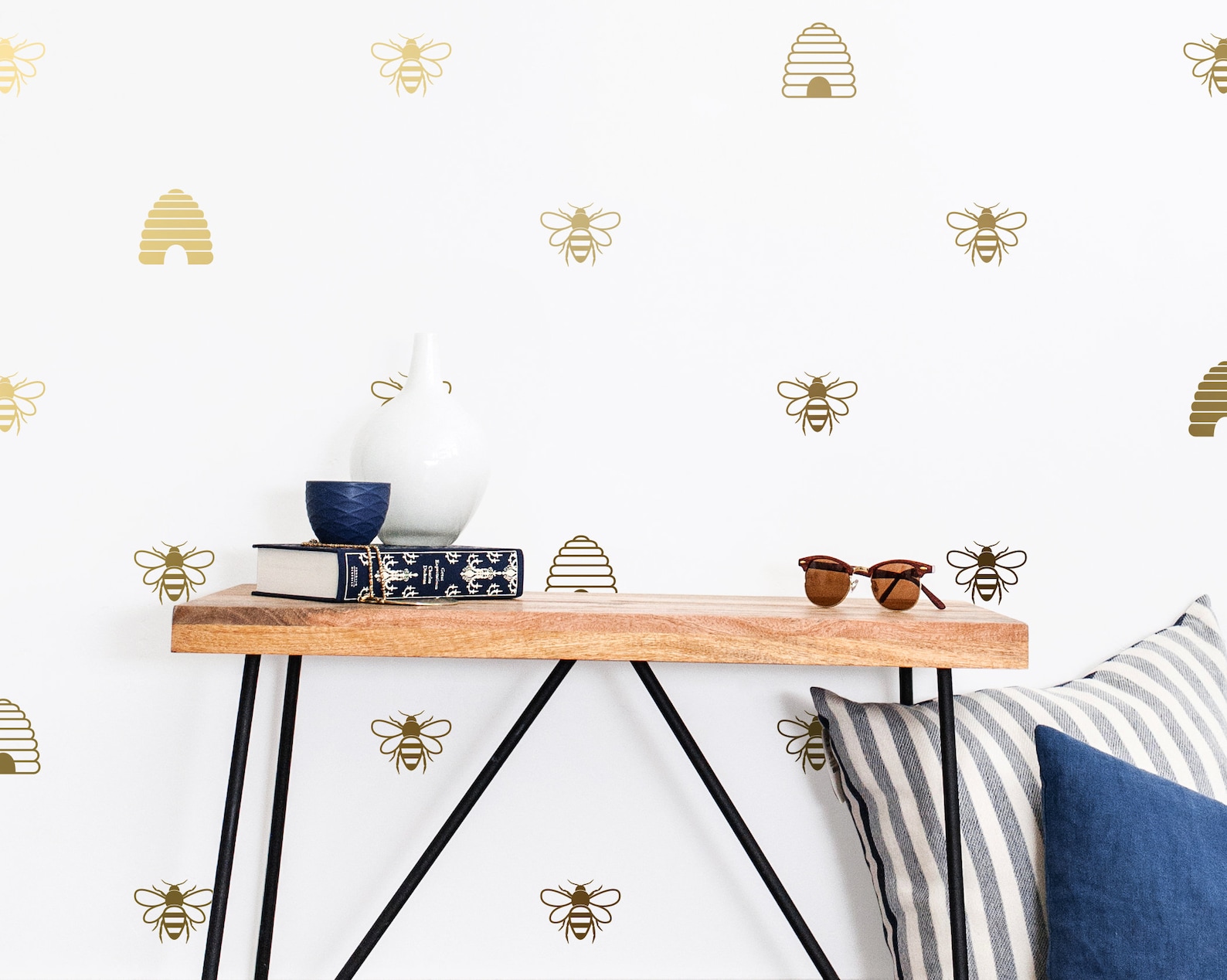 Bee Wall Decals Wall Decor Honey Bee Decals Beehive | Etsy