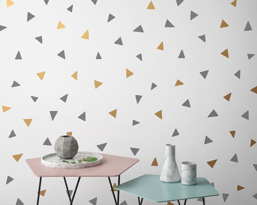 Triangle Wall Decals Nursery Decals Geometric Wall Decor - Etsy
