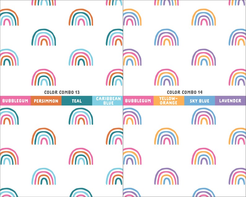 Rainbow Decals 4 Color Rainbow Stickers Rainbow Decor | Etsy