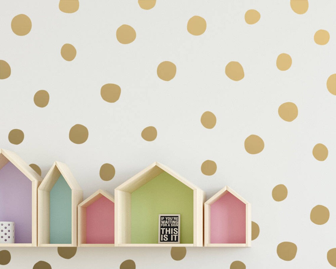 Polka Dot Wall Decals Confetti Wall Decals Hand Drawn Dot - Etsy