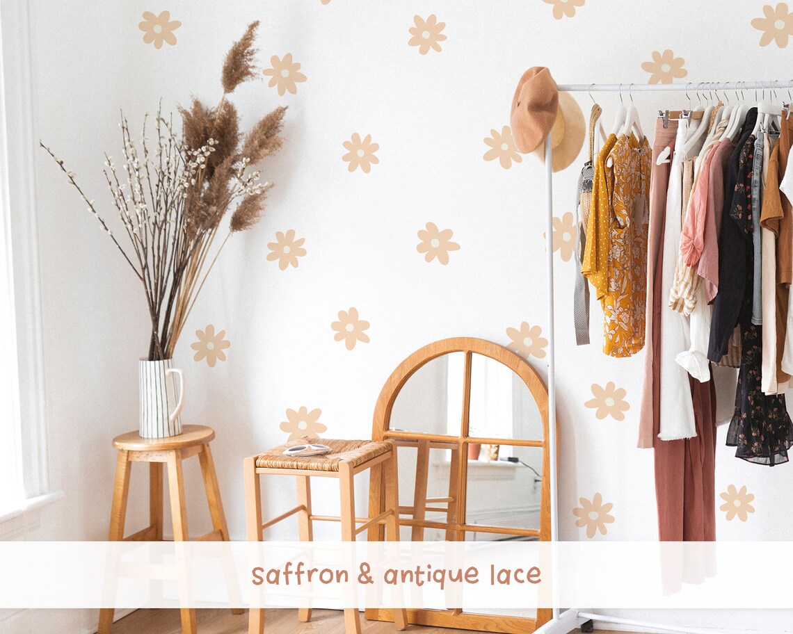 Daisy Wall Decals Flower Wall Stickers Nursery Decor Kids - Etsy