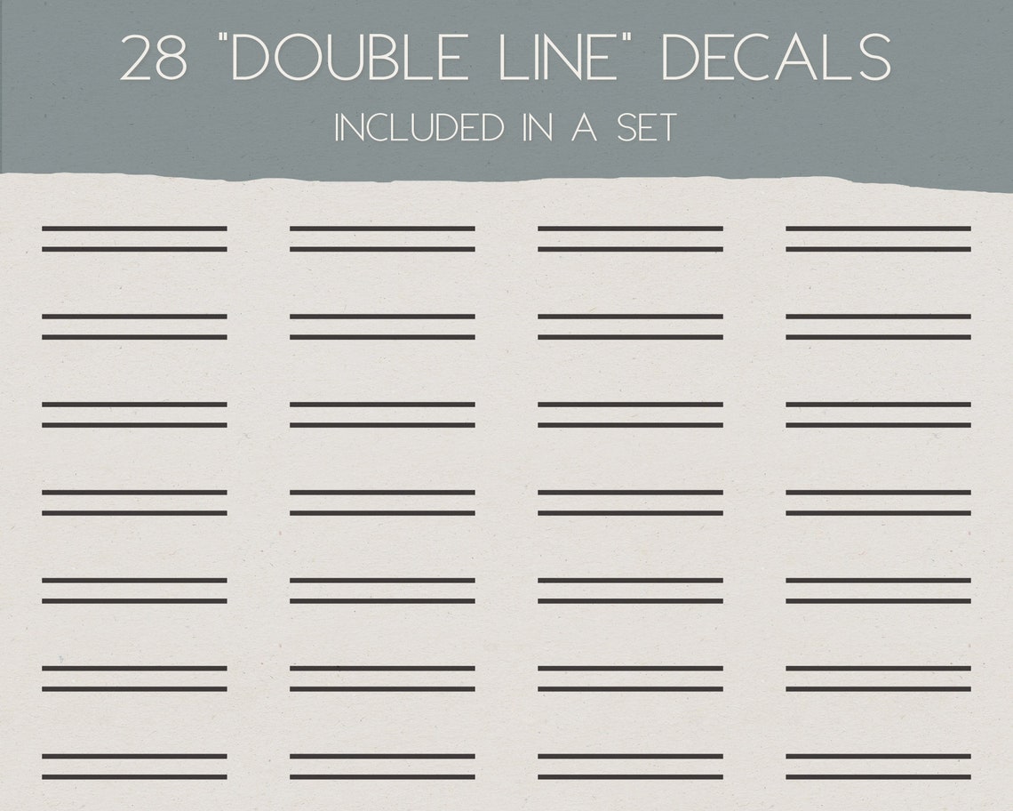 Double Line Wall Decals Minimal Wall Decor Removable Wall - Etsy