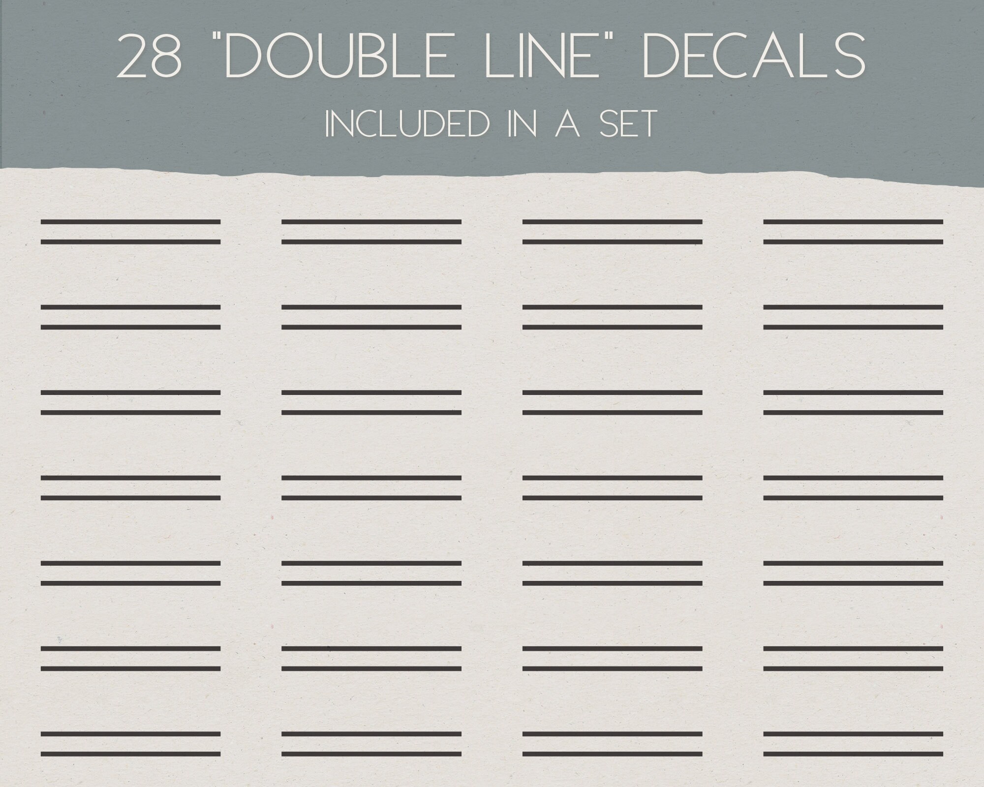 Double Line Wall Decals - Minimal Wall Decor, Removable Wall Stickers ...