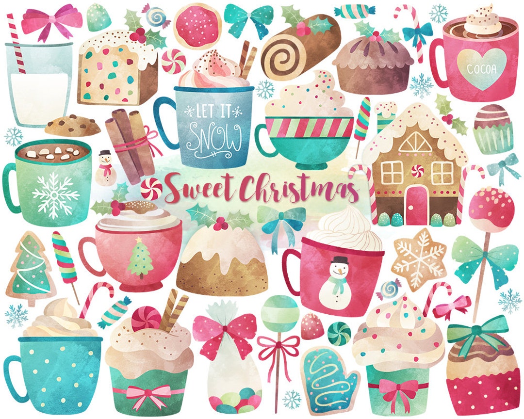 Watercolor Christmas Clipart - Christmas Clipart, Watercolor Clipart ...