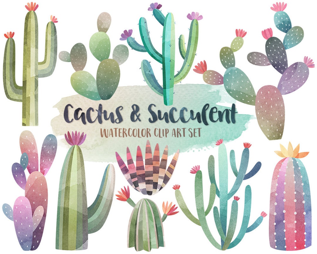 Watercolor Cactus Clipart - Watercolor Clipart, Cactus Clipart ...