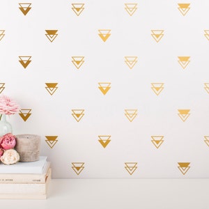 Geometric Triangle Wall Decals Gold Decals, Nursery Decals, Modern ...