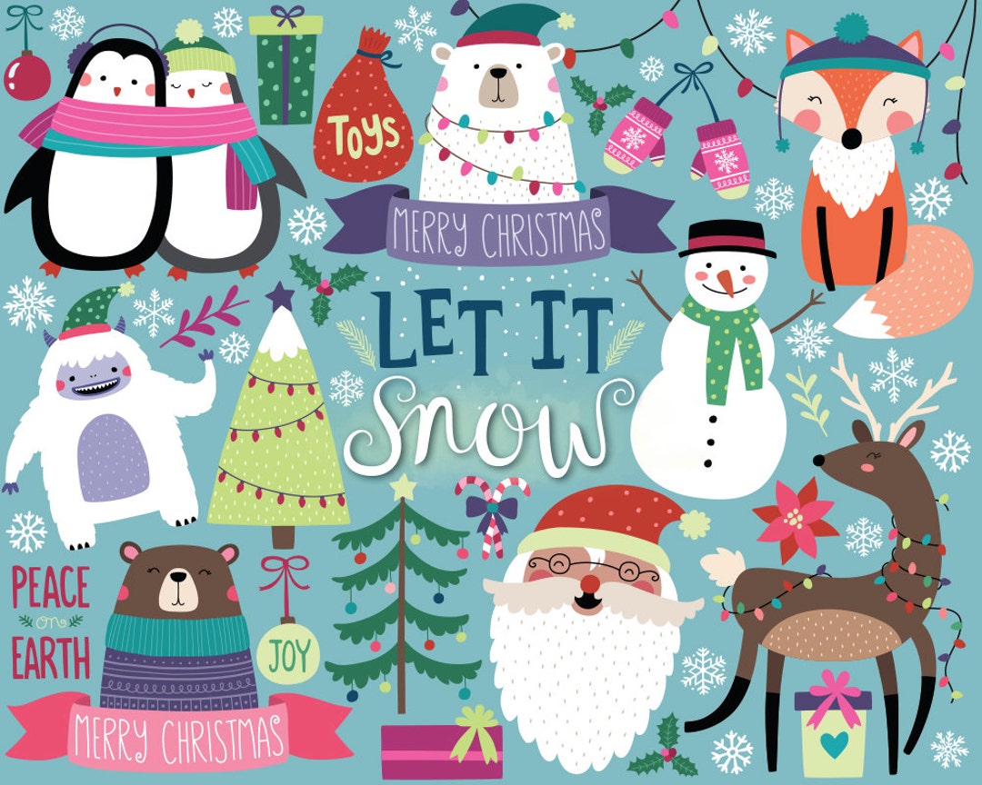 Christmas Clipart - Holiday Clipart, Cute Digital Christmas Clip Art ...
