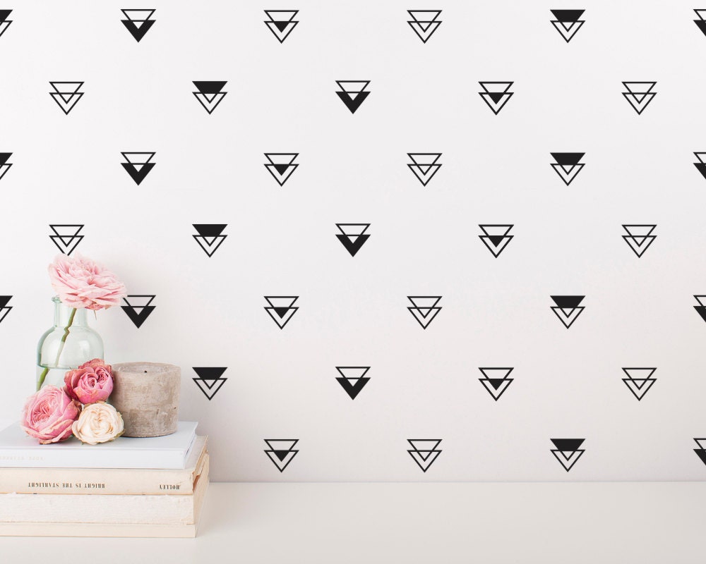 Geometric Triangle Wall Decals Gold Decals Nursery Decals | Etsy