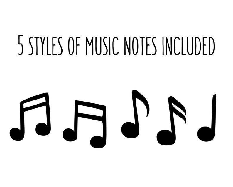 Music Note Wall Decals Vinyl Wall Decals Music Notes Wall - Etsy