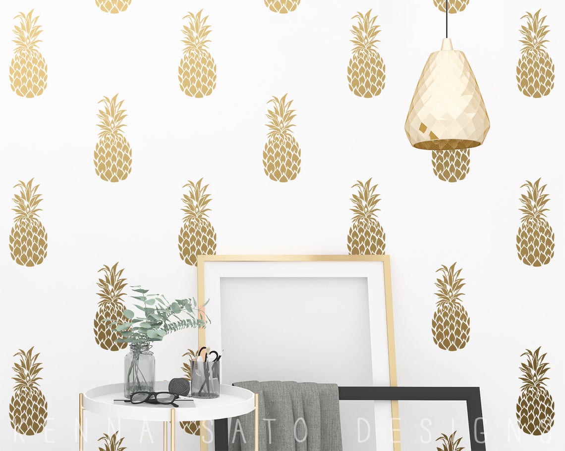Pineapple Decals - Pineapple Decor, Wall Decor, Gift for Her, Gift ...
