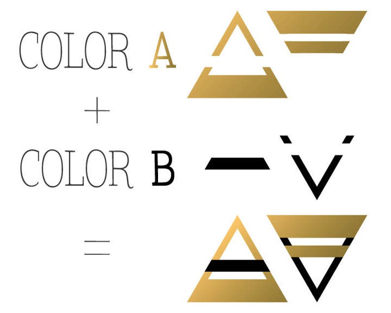 Color Block Triangle Wall Decals 2 Color Triangle Decals | Etsy