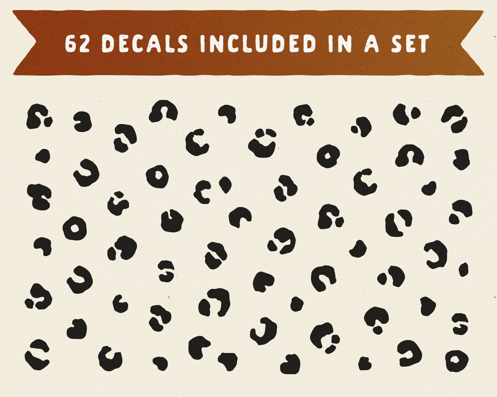 Cheetah Spot Wall Decals - Jungle Nursery Decor, Kids Room Wall Art ...