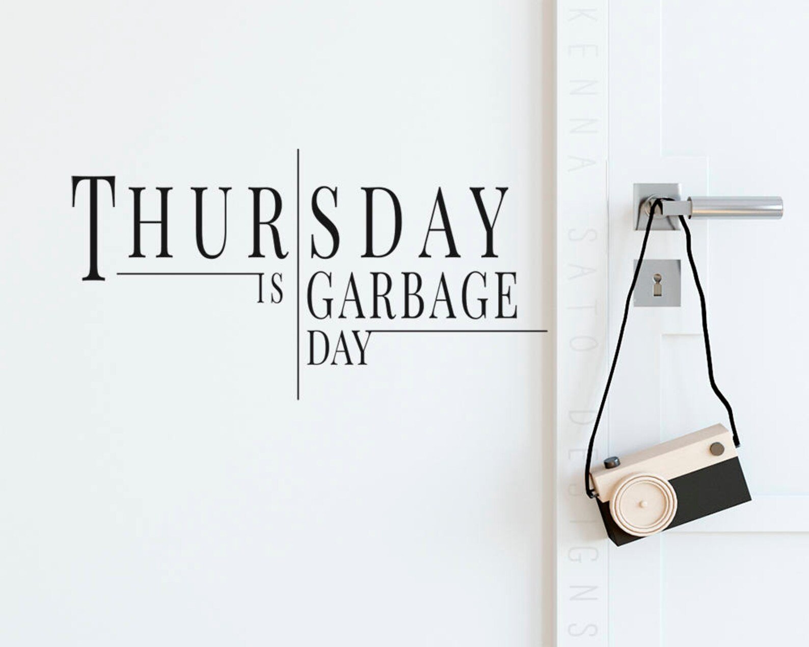 Garbage Day Reminder Decal Trash Day Reminder Wall Decor - Etsy