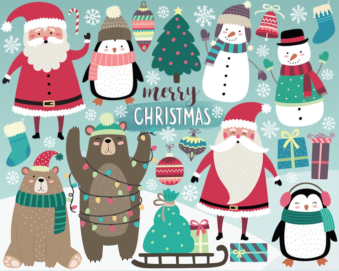 Christmas Clipart - Holiday Clipart, Cute Christmas Clip Art, Digital ...