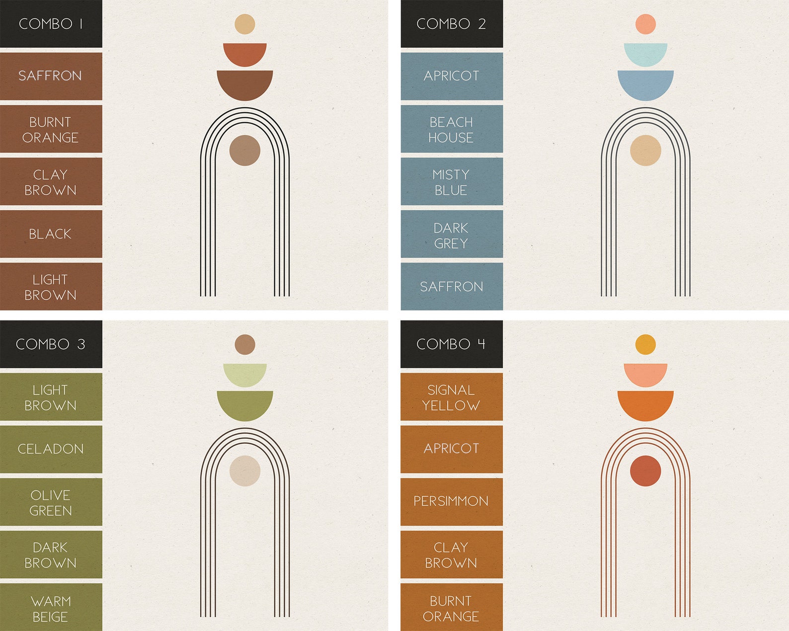 Boho Colorblock Wall Decals Removable Wall Stickers - Etsy