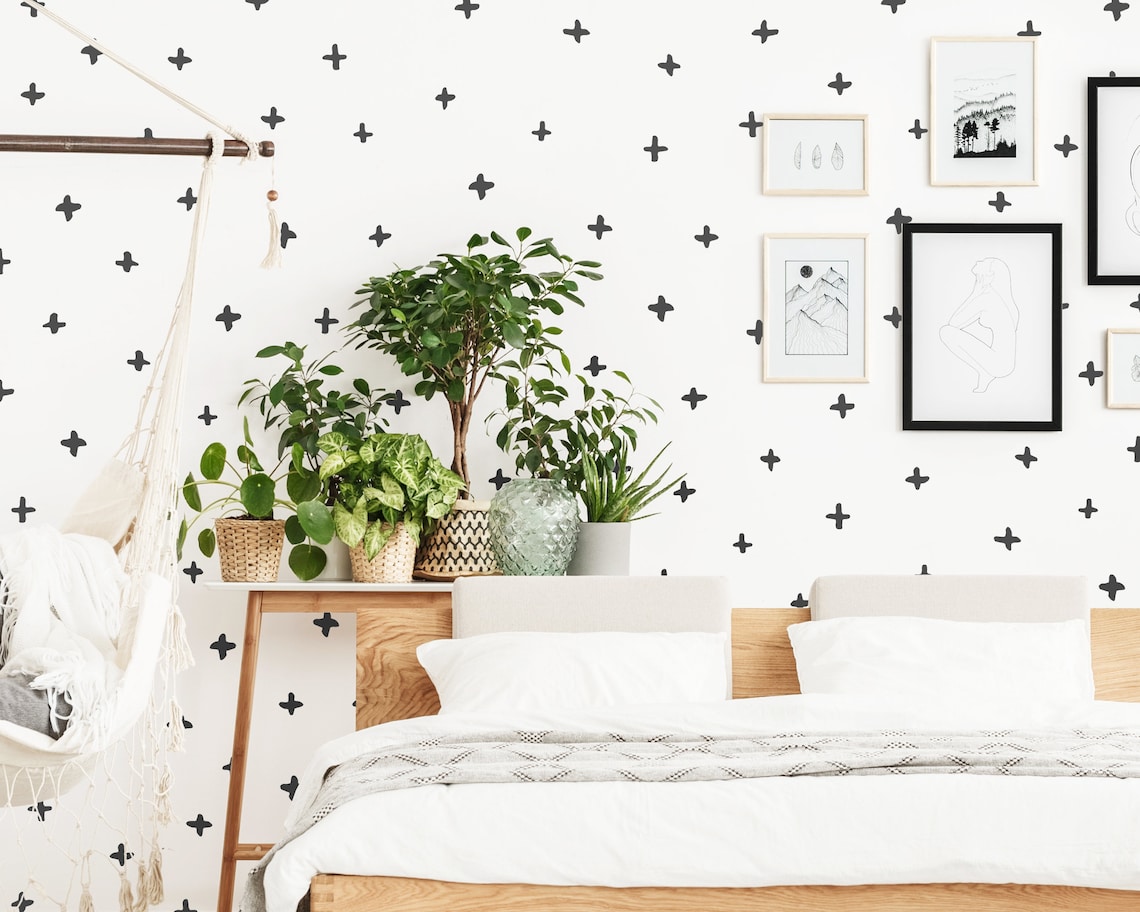Plus Sign Wall Decals Geometric Wall Art Farmhouse Decor - Etsy